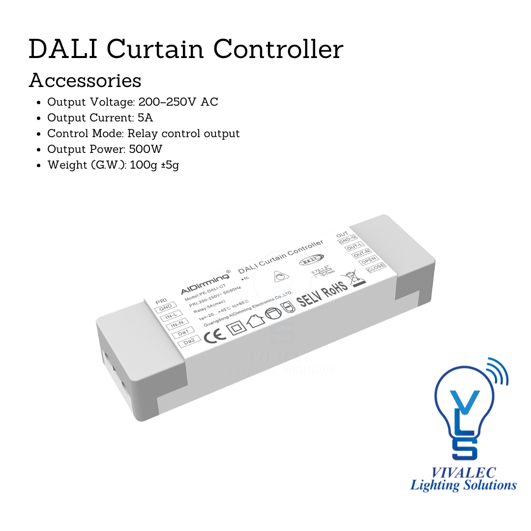 AiDiming PE-DALI-CT DALI Curtain Controller – Motor Control Module for ...