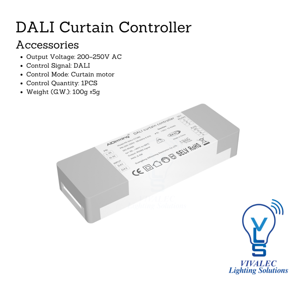 AiDiming PE-DALI-CT485 DALI Curtain Motor Controller – RS485 Signal ...
