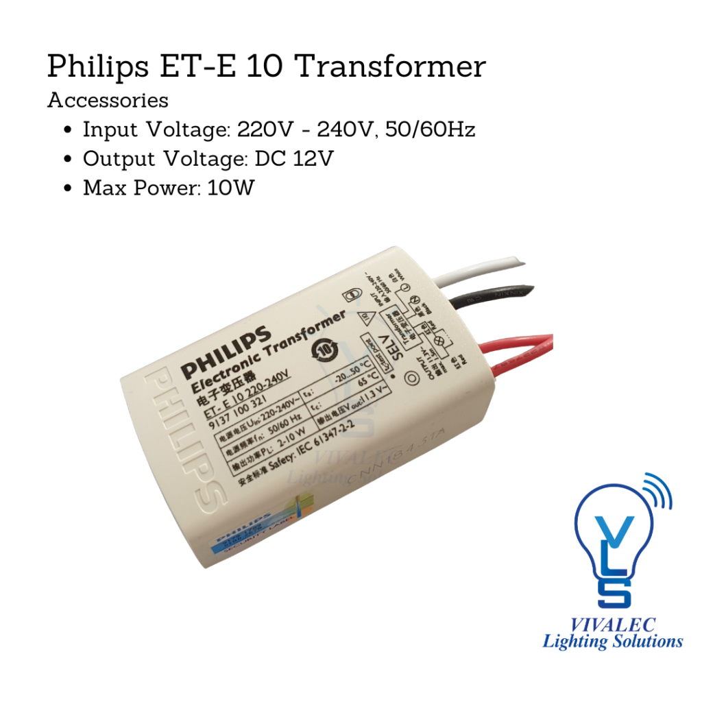 Philips Electronic Transformers ET-E10 10W 12V 220-240V / Dimmable Led ...