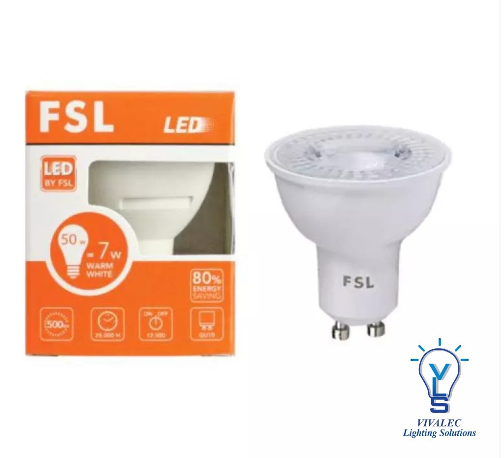 [SIRIM] FSL GU10 / MR 16 LED Bulb Eyeball Spotlight 7W HIGH QUALITY ...