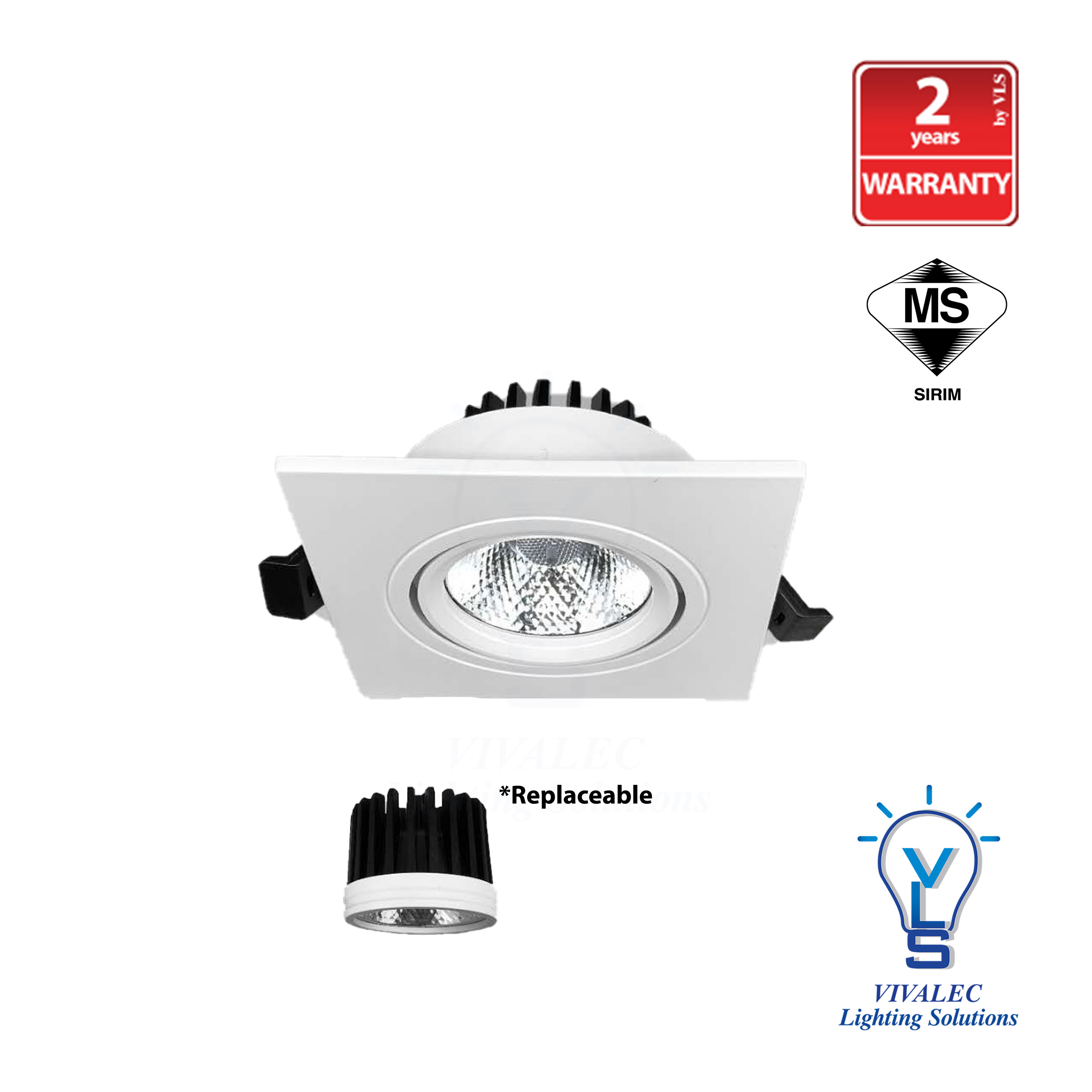 Imitos M24 white Square MR16 Module Retrofit Led Spotlight 7w ( 2 years ...