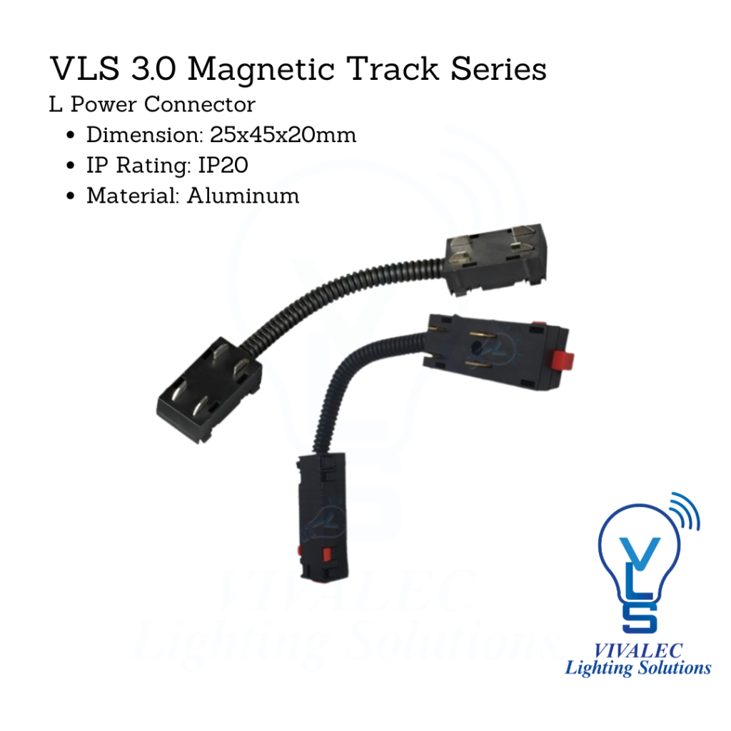 SMART HOME 3.0 LED MAGNETIC TRACK LIGHT L POWER CONNECTOR - Vivalec ...