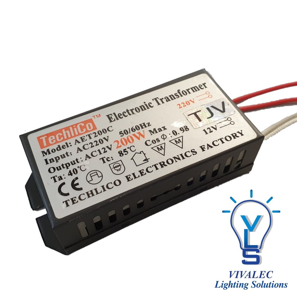 AC TO DC 12V 200W Electronic Transformer (Halogen) - Vivalec Lighting ...