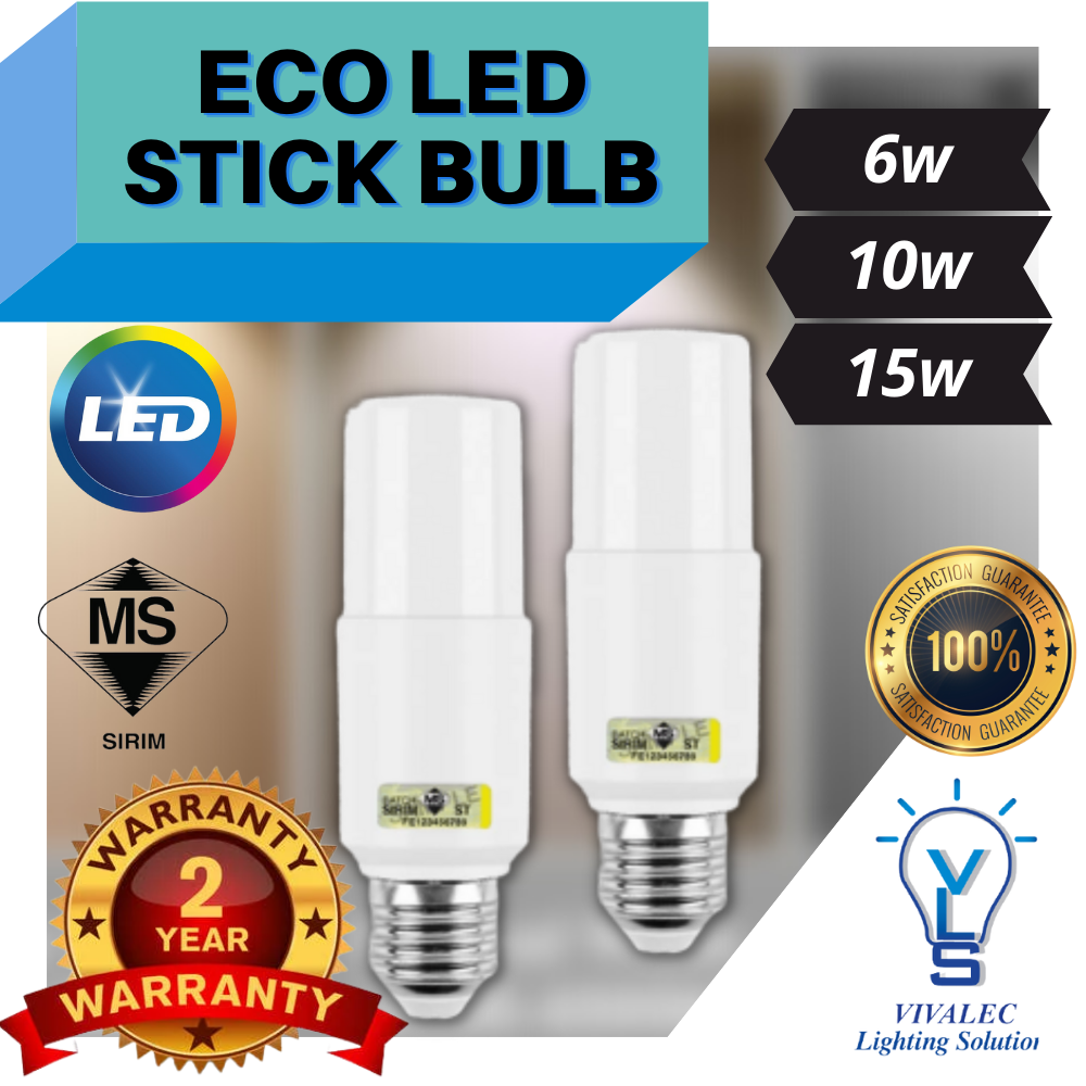 { SIRIM } 6W/ 10W/ 15W HIGH QUALITY LED STICK BULB E27 MENTOL LED ...