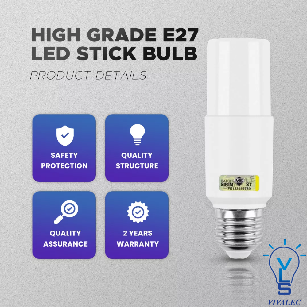 { SIRIM } 6W/ 10W/ 15W HIGH QUALITY LED STICK BULB E27 MENTOL LED ...
