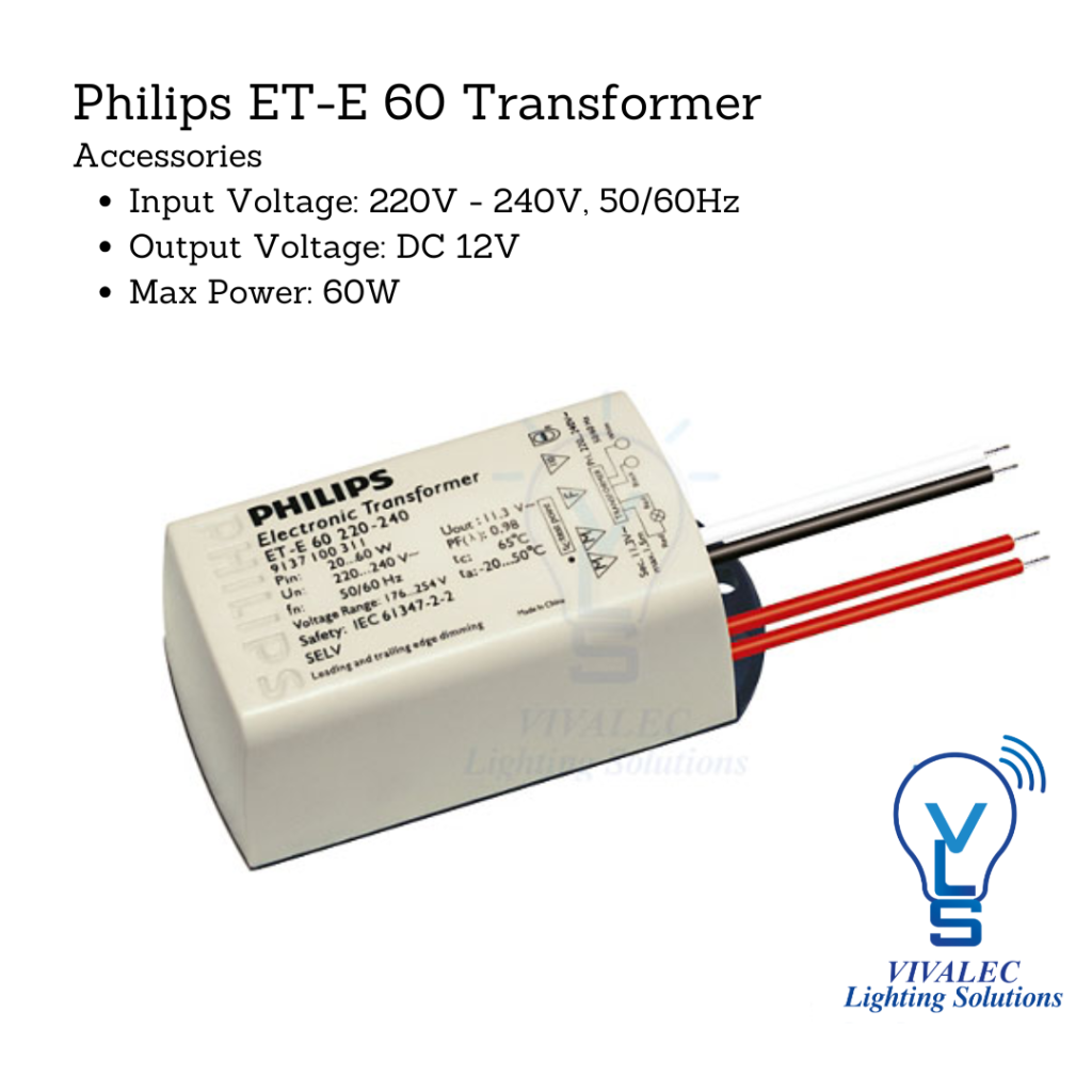 Philips Electronic Transformers ET-E 60 Halogen 220-240V / Dimmable Led ...