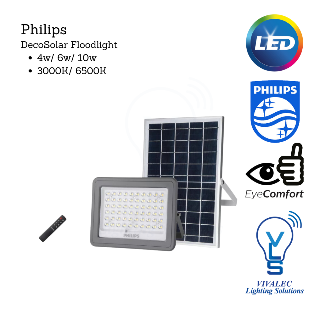 Philips Deco Solar Flood Light - Outdoor LED Parking Lights | 4W/ 6W ...